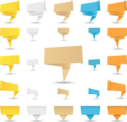 Origami speech bubbles Royalty Free Vector Image