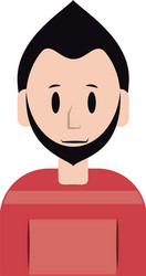 Person upper body cartoon Royalty Free Vector Image