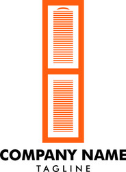 Roller shutter door logo icon template Royalty Free Vector