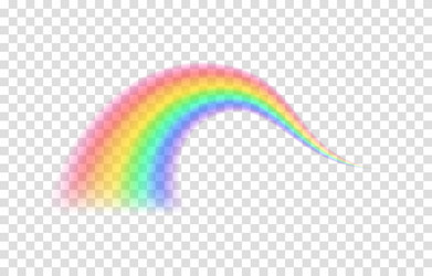 Realistic rainbow on transparent background Vector Image