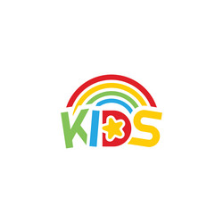 Modern colorful little kids academy logo design Vector Image