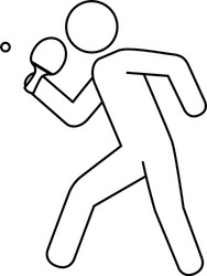 Ping pong player avatar Royalty Free Vector Image