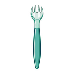 Baby toddler fork cartoon Royalty Free Vector Image
