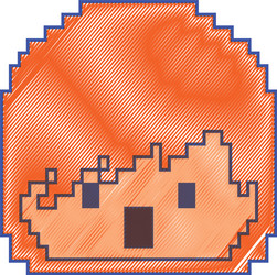 Pixelated face boy video game avatar Royalty Free Vector