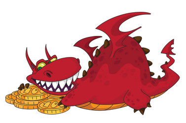 Red dragon Royalty Free Vector Image - VectorStock