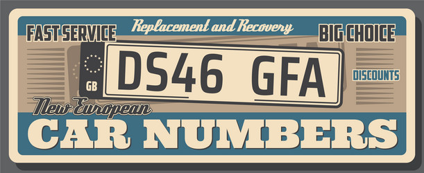 Car Number Plate Template Vector Images (over 150)