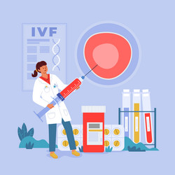 Hand drawn flat design ivf Royalty Free Vector Image