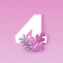 Pink Number 4 Vector Images (over 720)