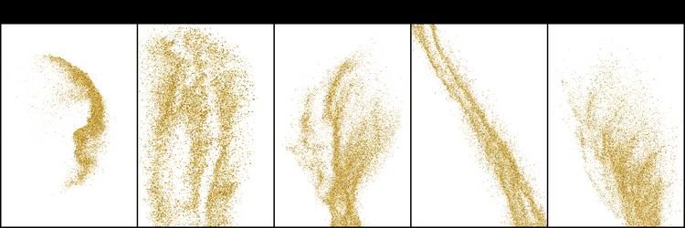 Set of gold glitter texture isolated on white Vector Image
