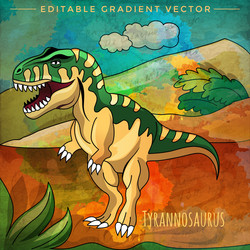 Poster design with of dinosaur Royalty Free Vector Image