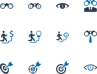 Business presentation icons Royalty Free Vector Image