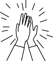 Word expression for high five incoming Royalty Free Vector