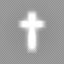 Transparent White Cross