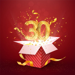 30 years anniversary banner template Royalty Free Vector