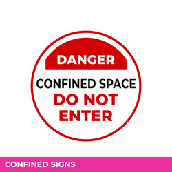 Caution confined space do not enter without Vector Image