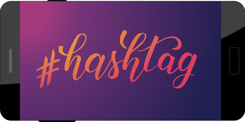 Hashtag brush calligraphy Royalty Free Vector Image