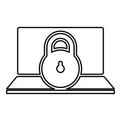 Smartphone lock personal data security cyber Vector Image
