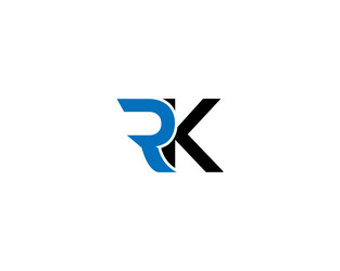 Letter rk logo design Royalty Free Vector Image