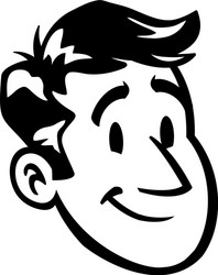 Man head cartoon Royalty Free Vector Image - VectorStock