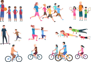 Physical activity icons Royalty Free Vector Image