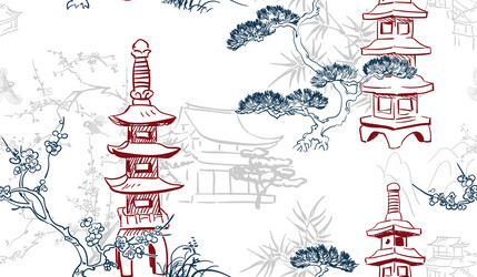 Japanese lanterns Royalty Free Vector Image - VectorStock