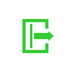 Icon enter exit entrance entry internet security Vector Image