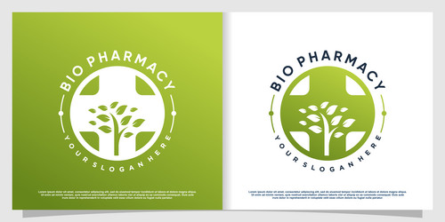 Medical logo with modern creative element premium Vector Image
