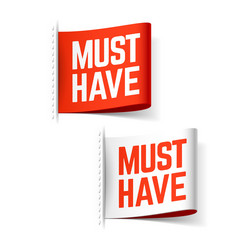 Must have label or sticker Royalty Free Vector Image
