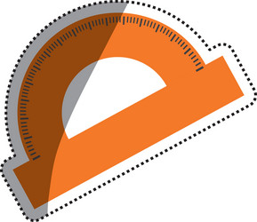 Protractor angle meter Royalty Free Vector Image