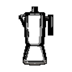Breakfast percolator pot coffee game pixel art Vector Image