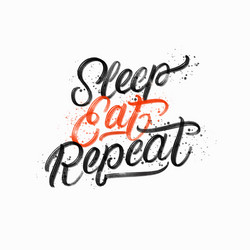 Eat sleep game repeat trendy geek culture slogan Vector Image