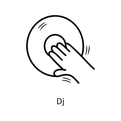 Dj mixer outline icon design Royalty Free Vector Image