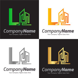 Letter l logo template colorful l Royalty Free Vector Image