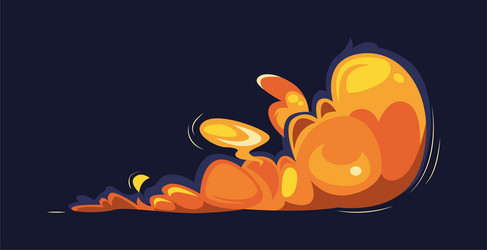 Exploding bomb atomic explode effect and comic Vector Image