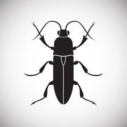 Bug insect icon on white background for graphic Vector Image