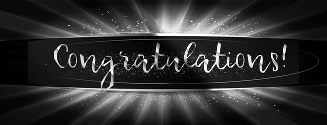Congratulations card banner Royalty Free Vector Image