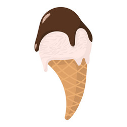 Cartoon ice cream cone holding a sign Royalty Free Vector