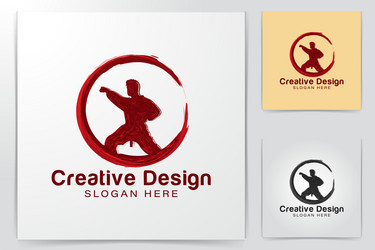 Pencak silat logo ideas inspiration design Vector Image