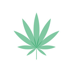 Simple cannabis leaf silhouette Royalty Free Vector Image