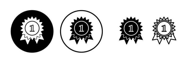 Achieve icon medal icon award certificate Vector Image