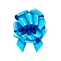 Gift bow ribbon cartoon Royalty Free Vector Image