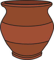 Isolated clay pot sketch Royalty Free Vector Image