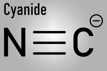 Cyanide anion chemical structure skeletal formula Vector Image