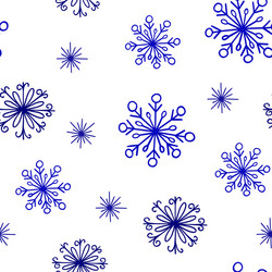Snowflakes simple doodle repeat pattern Royalty Free Vector