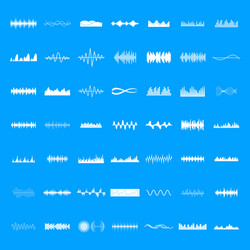 Simple Sound Wave Vector Images (over 8,200)