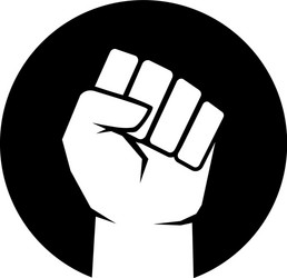 Raised fist symbol black lives matter fist sign Vector Image