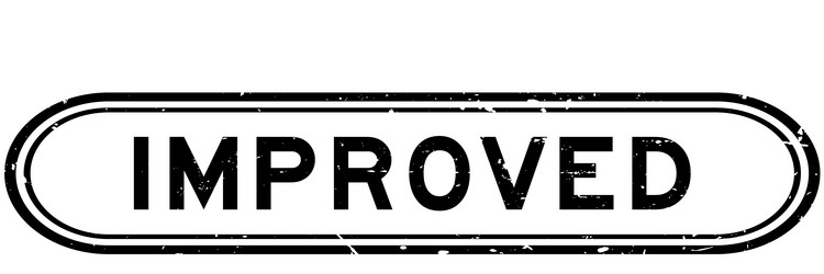 Grunge black improved word rubber seal stamp Vector Image