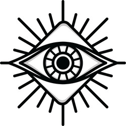 Eye of providence masonic symbol mystic sign Vector Image