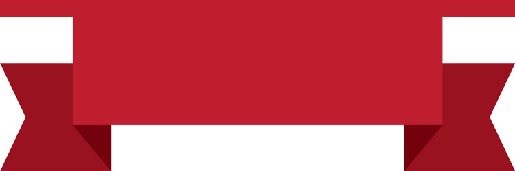 Red ribbon banner decoration empty Royalty Free Vector Image