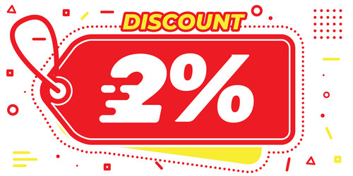 2 off sale banner flash big super promotion Vector Image
